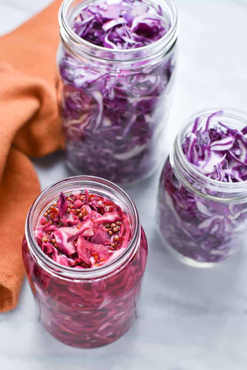 Pickled Red Cabbage [Our Go-To Garnish!]