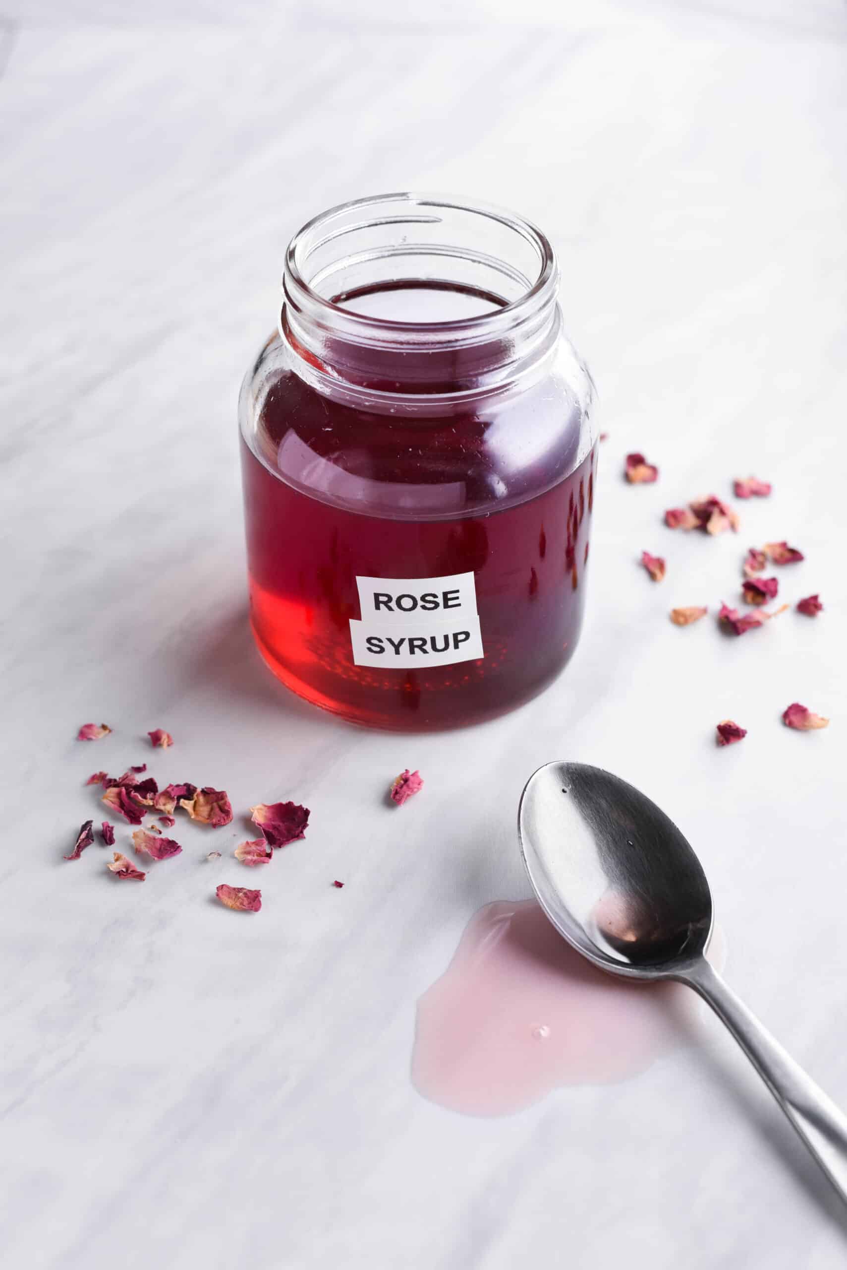 Rose Syrup With Dried Rose Petals Or Buds | Willamette Transplant