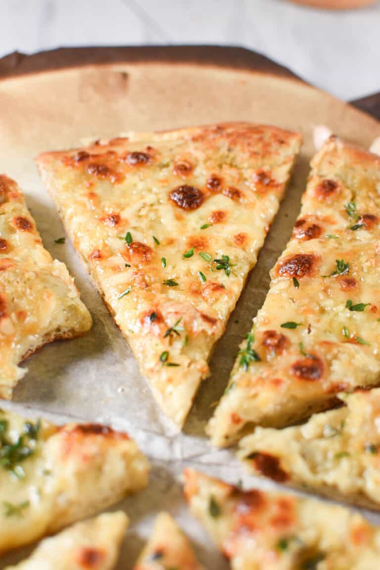 Homemade Garlic Pizza With Garlic Butter Sauce
