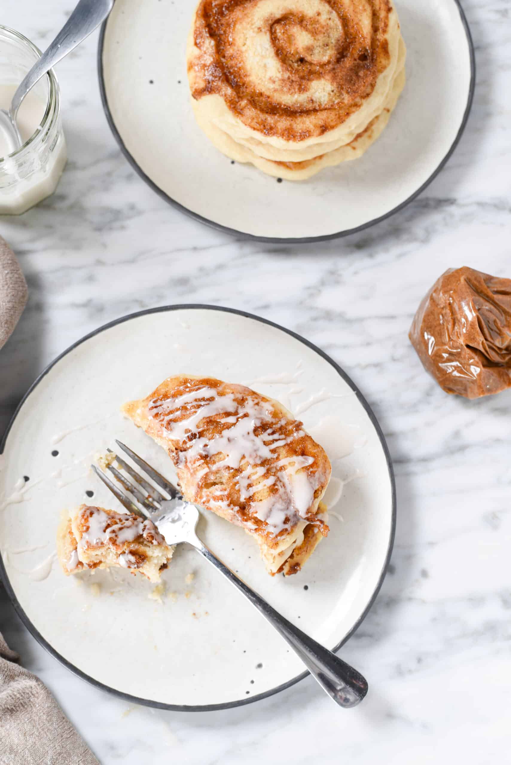Vegan Cinnamon Roll Pancakes - Willamette Transplant