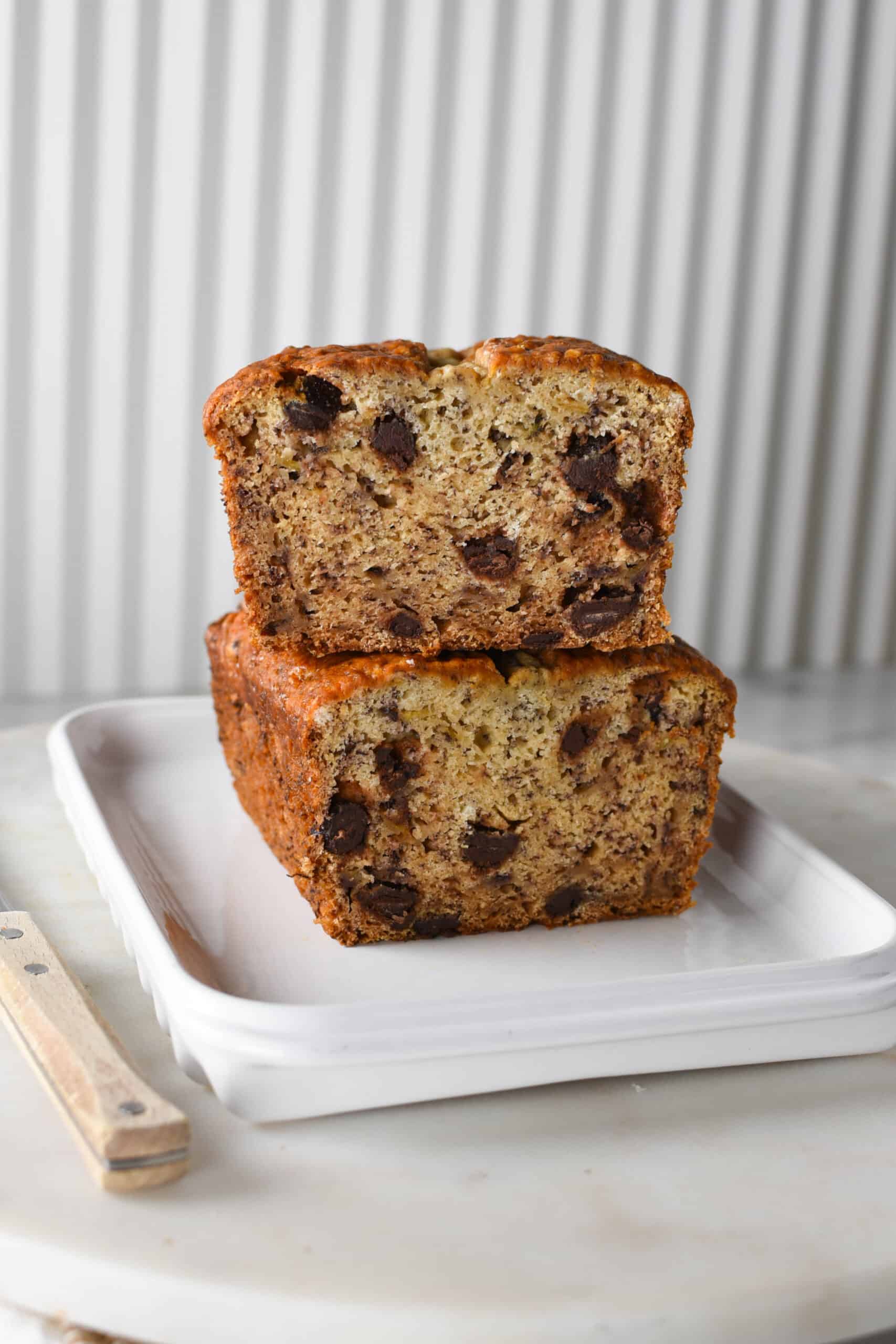 Fudgy Vegan Chocolate Chip Banana Bread Willamette Transplant